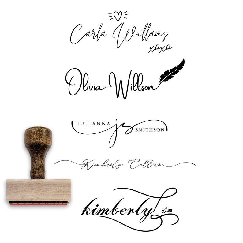 Stylized Signature Stamp Name Stamp 24 Options to Choose - Etsy