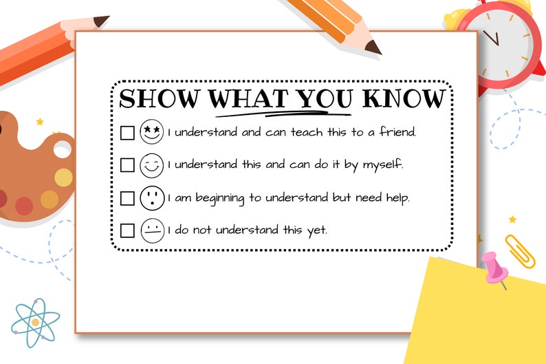 Show What You Know Checklist Self-inking Wood Handle or Art - Etsy
