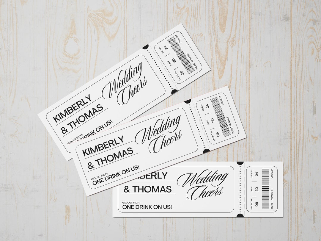 Wedding Drink Ticket Stamp: Cheers Design, Self-inking or Wood Handle ...