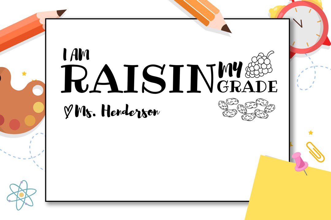 Raisin My Grades Self-inking, Wood Handle or Art Block Teacher Stamp ...