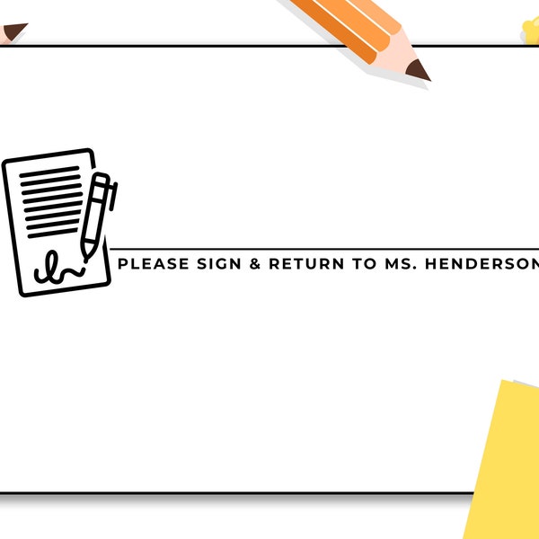 Please Sign and Return Stickers - Etsy