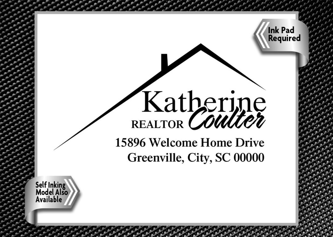 Real Estate, Realtor, House - Custom Rubber Stamp Return Address Stamp ...