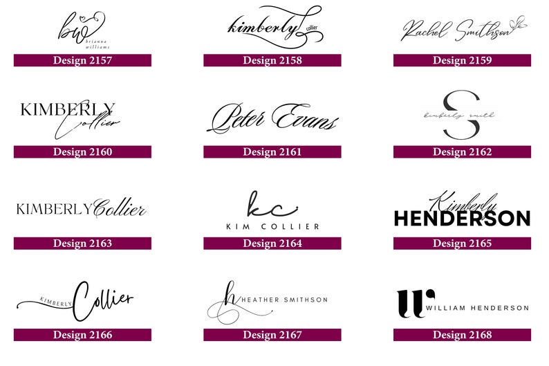 Stylized Signature Stamp Name Stamp 24 Options to Choose - Etsy Stylized Signature Stamp Name Stamp 24 Options to Choose - Etsy
