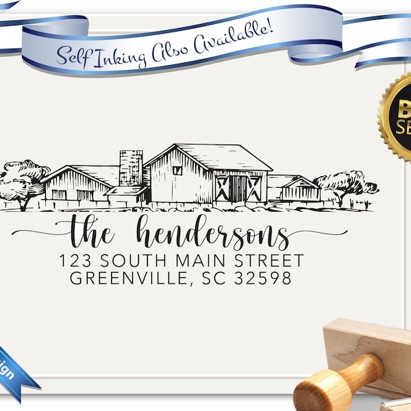Western Address Stamp - Etsy