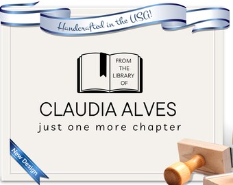 Personalized Book Lover Gift Embosser Monogram Book Stamp Embosser ...
