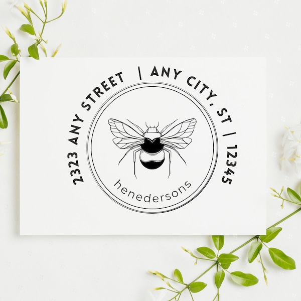Bee Address Stamp - Etsy