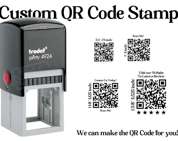 Self-inking QR Code Stamp for Business or Personal Use, Business QR ...