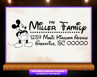 Mickey Mouse Address Stamp - Etsy