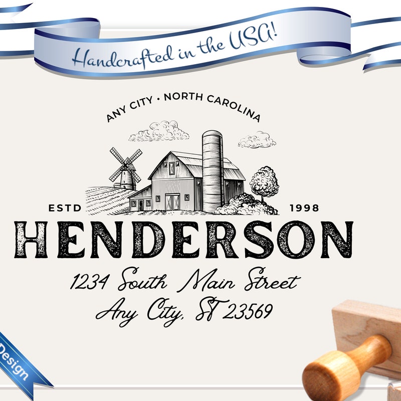 Western Address Stamp - Etsy