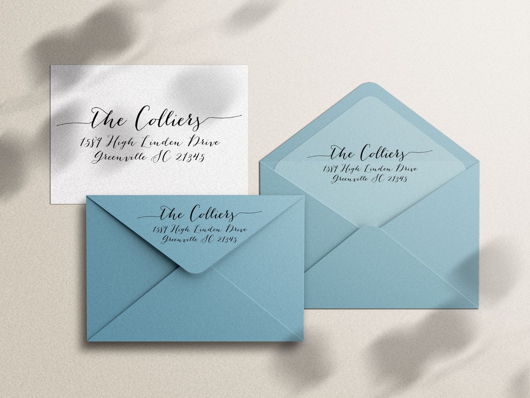 Custom Calligraphy Address Stamp: Personalized Self-inking Return ...