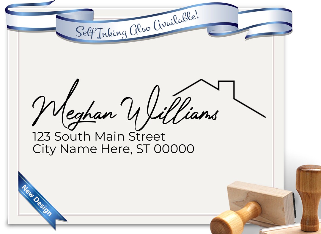 Realtor - Large Name Custom Rubber Stamp Address Stamp -- Personalized ...