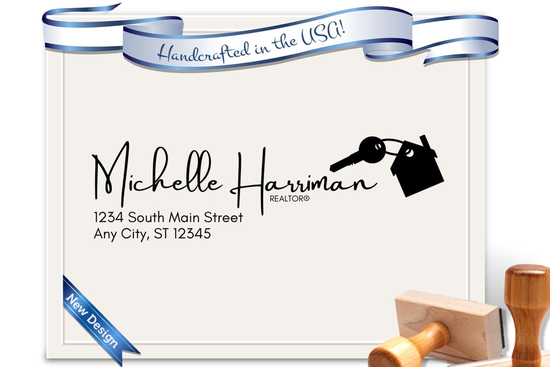 Realtor Custom Rubber Stamp: Personalized Real Estate Agent Gift - Etsy