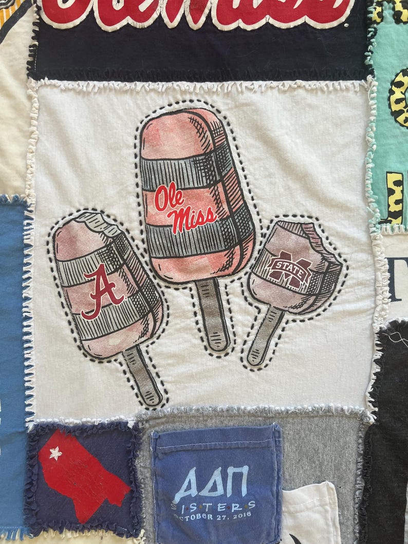 Custom T-shirt Quilt | College, High School, Sorority, Fraternity, Sports, Keepsake Gift ...