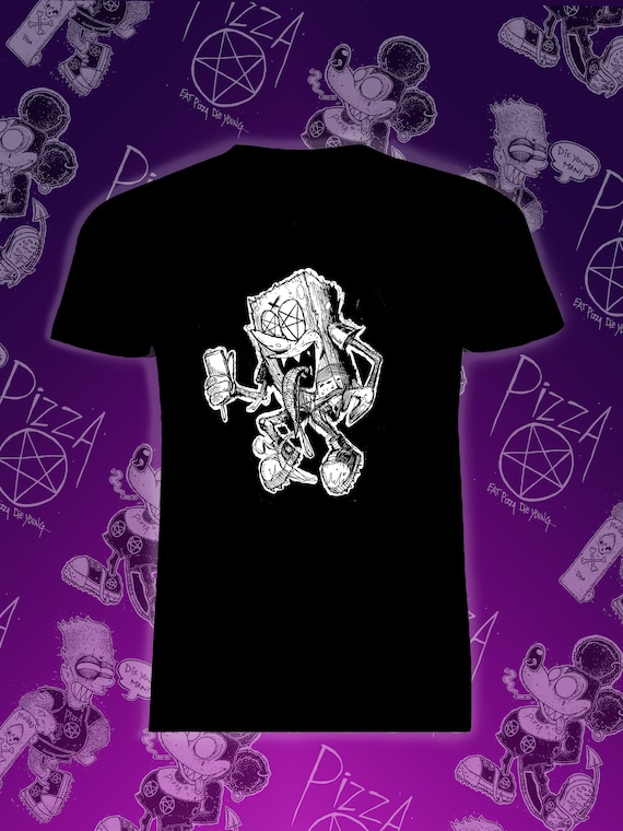 PIZZA PENTAGRAM Sponge Guy T-shirt | Etsy