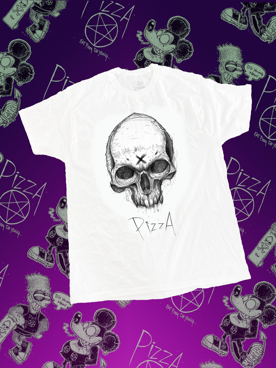 Pizza Pentagram: Pizza Pinhead Tshirt! - Etsy