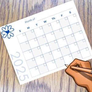 Whimsical Colorful 2025 Blank Monthly Calendar - Etsy