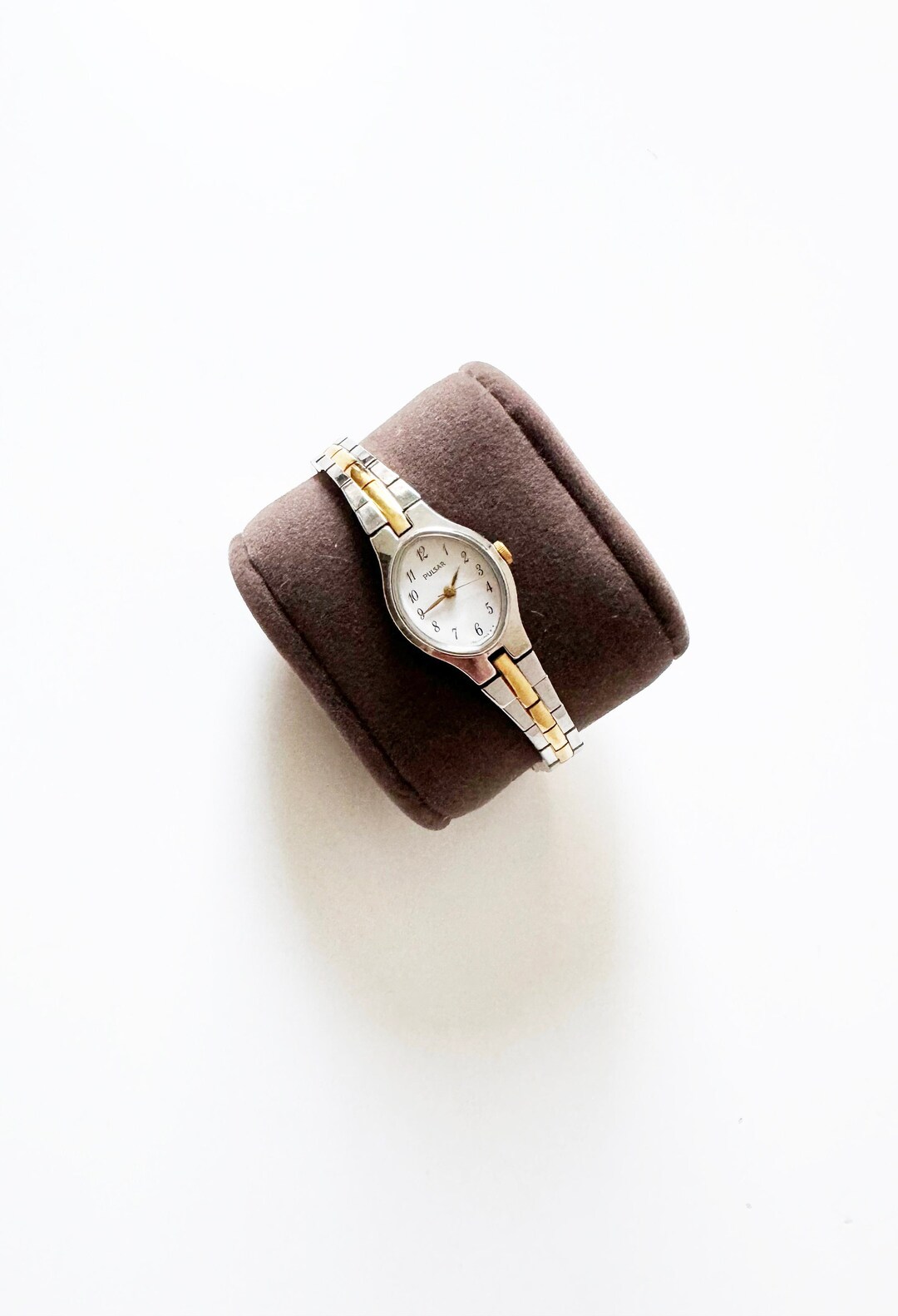 Vintage Small Two Tone Watch With Oval Face | Pulsar - Etsy