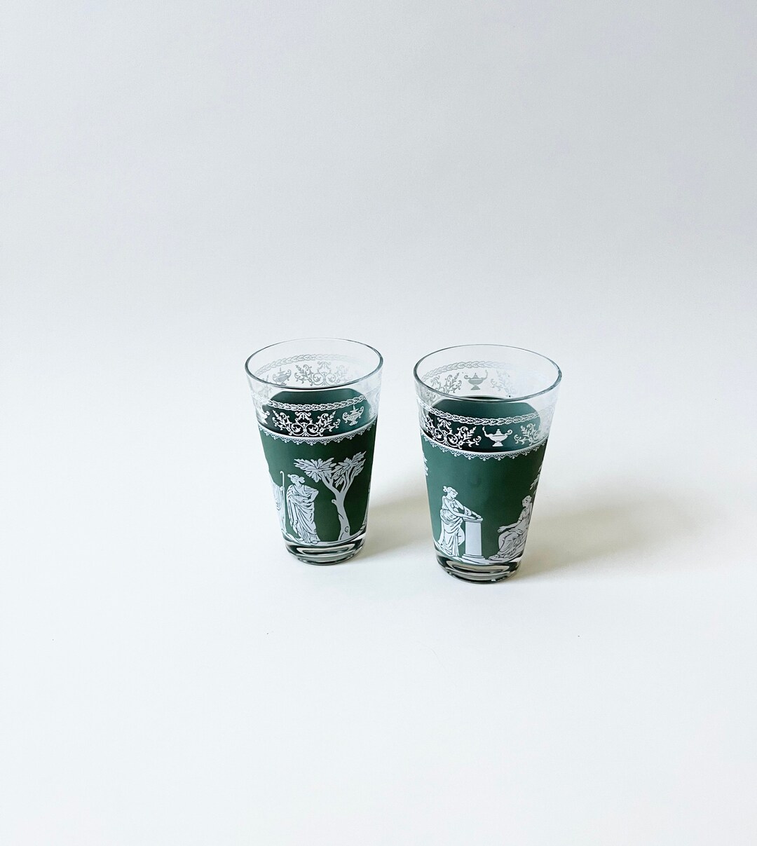 Vintage Greek Statue Glasses - Classic Collectors Barware - Mid Century ...