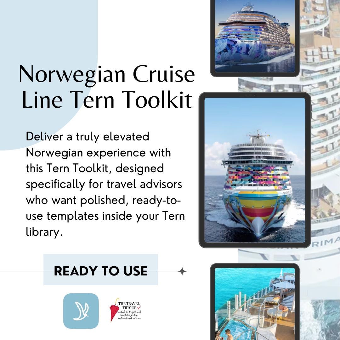 Norwegian Cruise Line (NCL) Tern Toolkit for Travel Advisors - Etsy