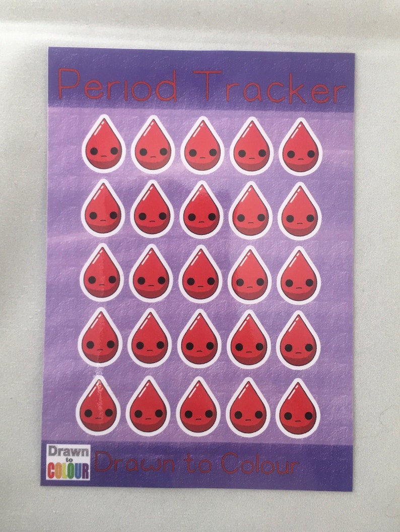 Period Tracker Sticker Sheet Bullet Journal Stickers Diary - Etsy