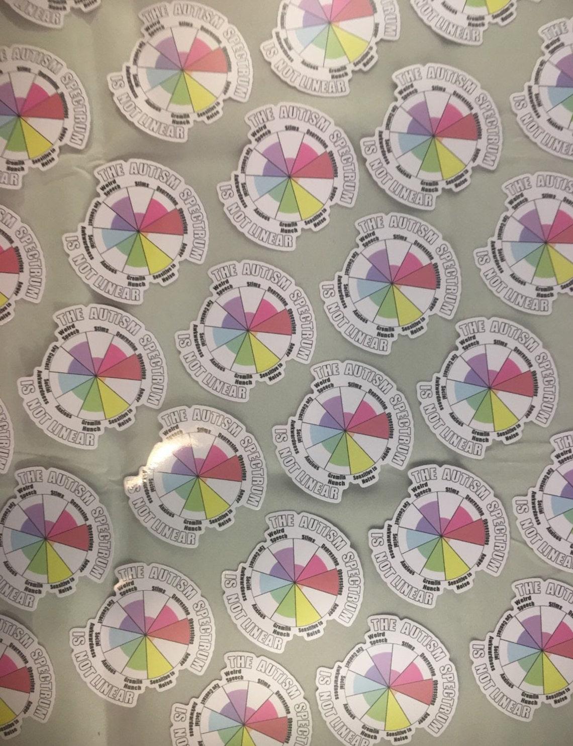 Autism Spectrum is Not Linear Sticker, Autism Sticker, Not Linear ...