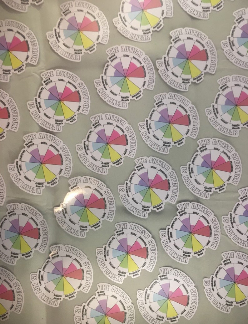 Autism Spectrum is Not Linear Sticker, Autism Sticker, Not Linear ...