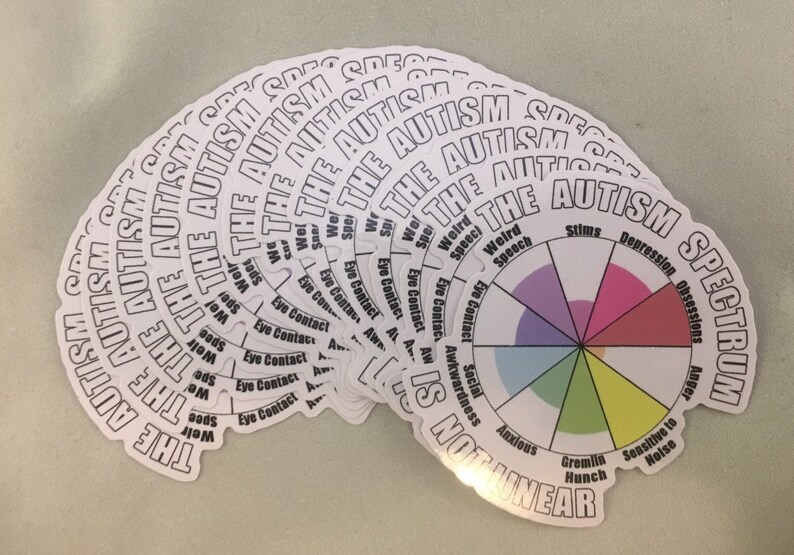 Autism Spectrum is Not Linear Sticker, Autism Sticker, Not Linear ...