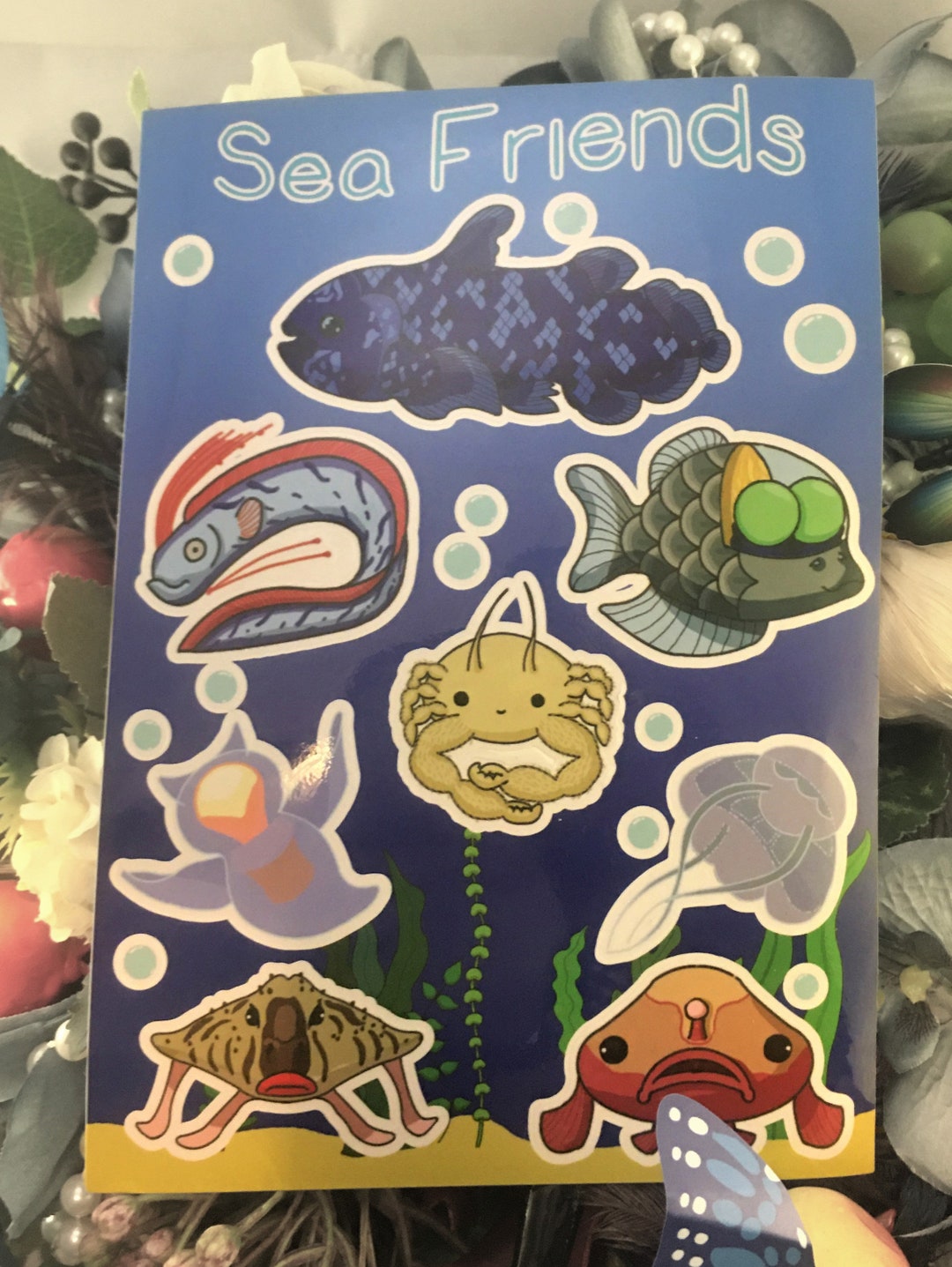 Hoja de peces 2 A5 Hoja de pegatinas, Pegatinas de peces, Hoja de ...