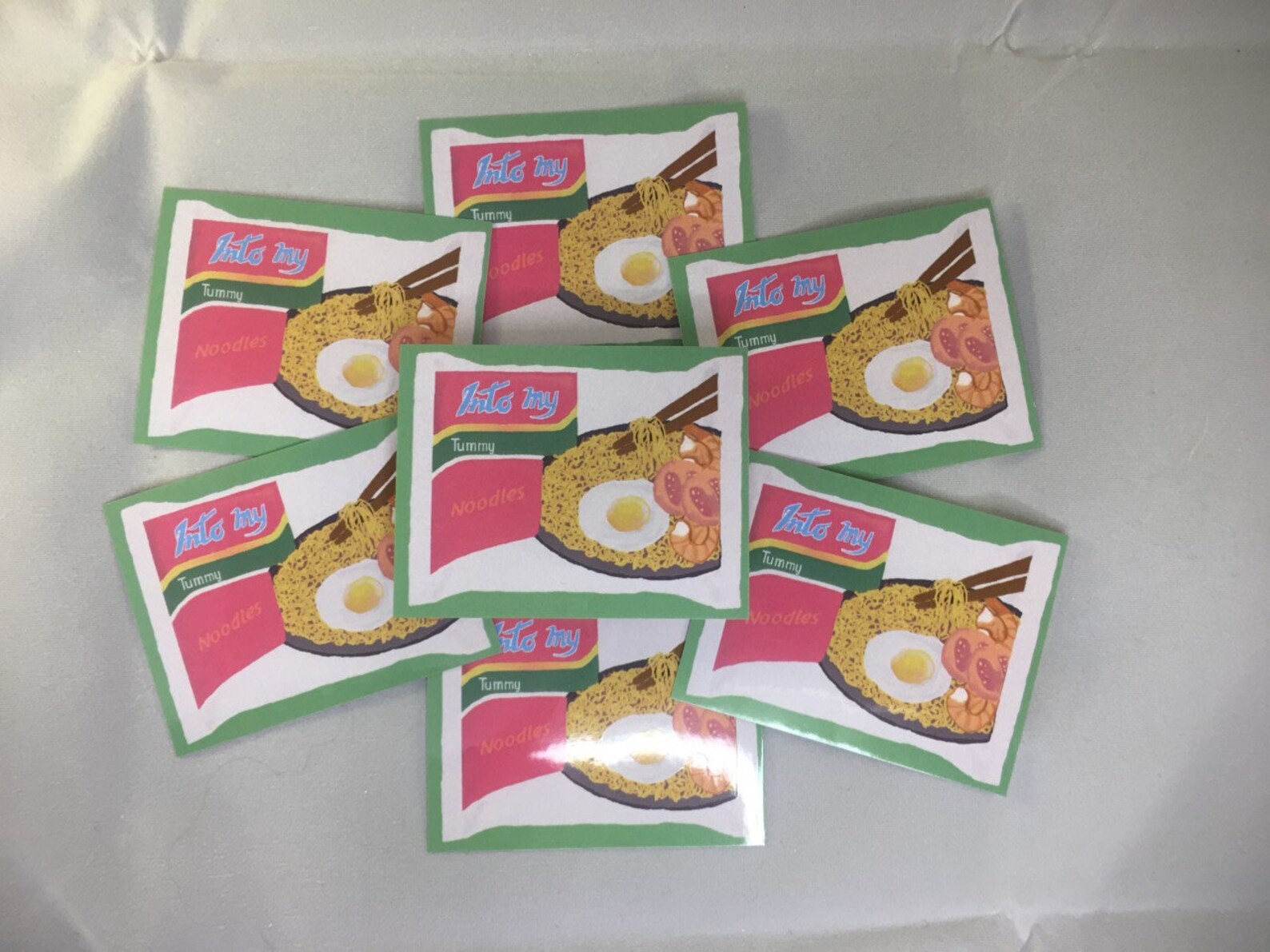 Into My Tummy Noddle Sticker, Indomie Noodles, Snack Sticker, Food ...