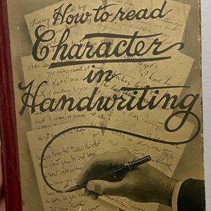 1910 How to Read Character in Handwriting Mary H Booth Vintage Book - Etsy