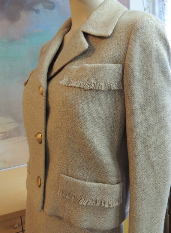 1960s Dan Millstein NY Paris Two Piece Skirt Suit Bus… - Gem