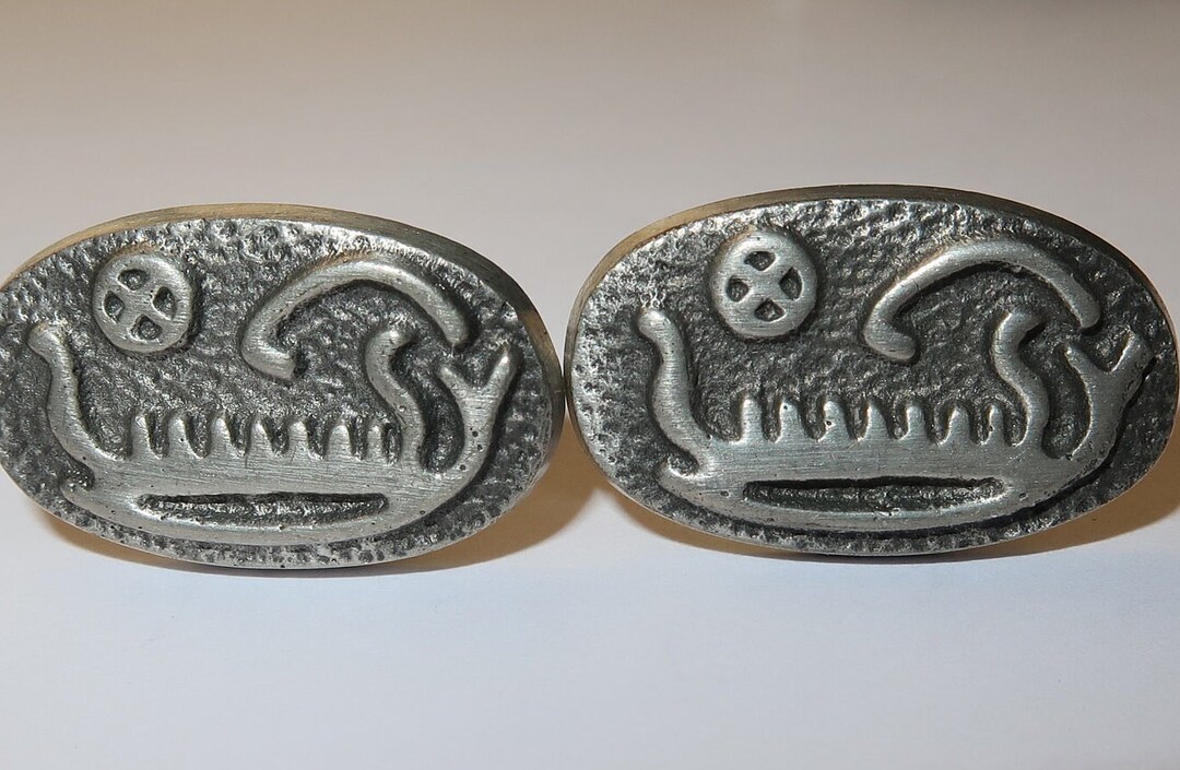 Sweden Mid Century Viking Ship Cufflinks Signed Sweden Wege Tenn - Etsy