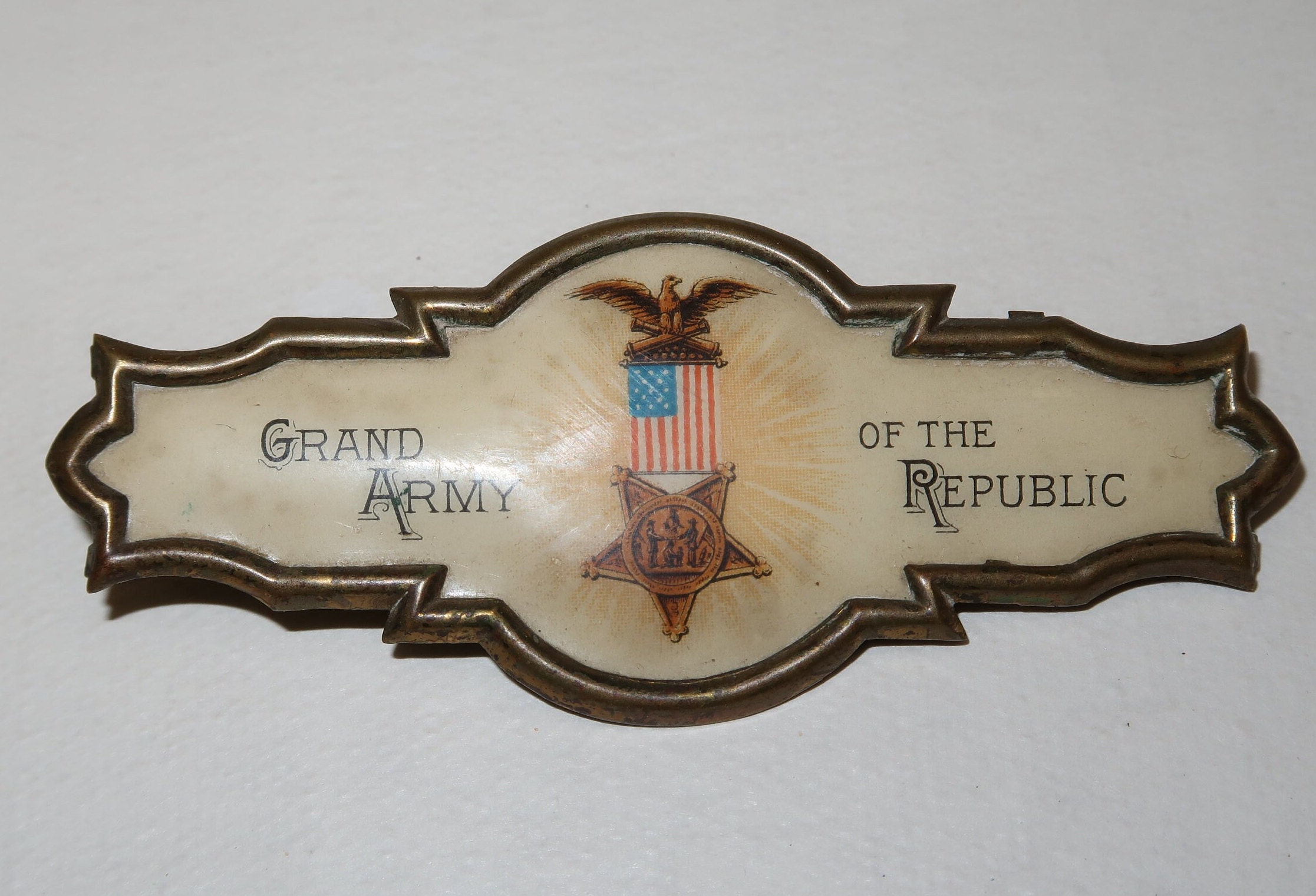 Grand Army of the Republic Pin, Original, Dated 1894, Torch and Lee ...