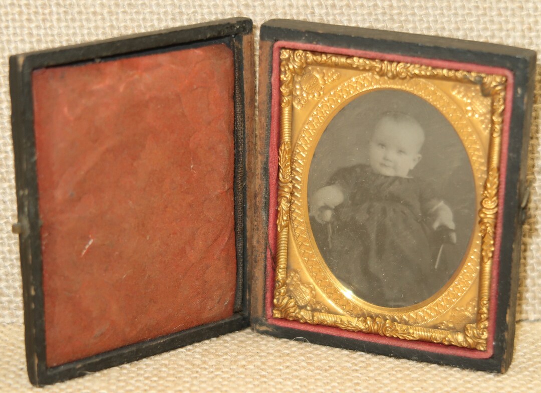 Antique Baby Tin Type in Case - Etsy