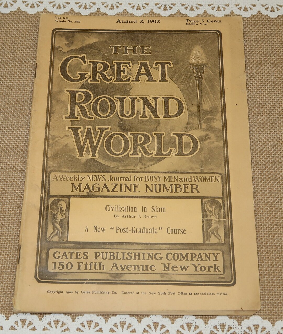 1902 Round World Weekly News Journal Magazine Number August 2nd - Etsy