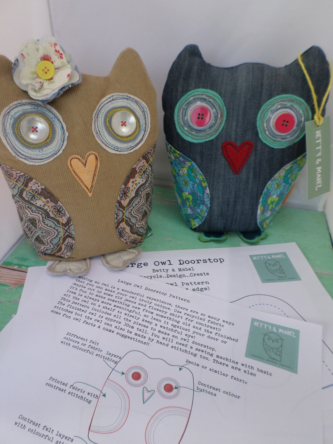 Owl Doorstop Digital PDF Pattern - Created by Betty&mabel, Stratford ...