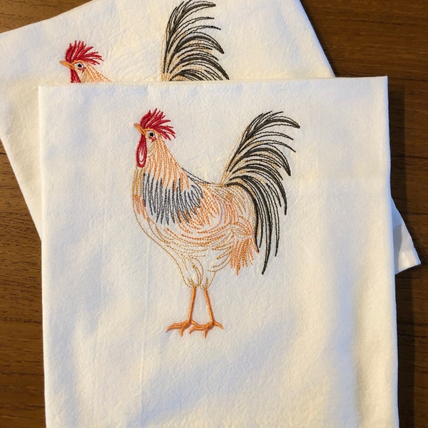 Embroidered Rooster - Etsy