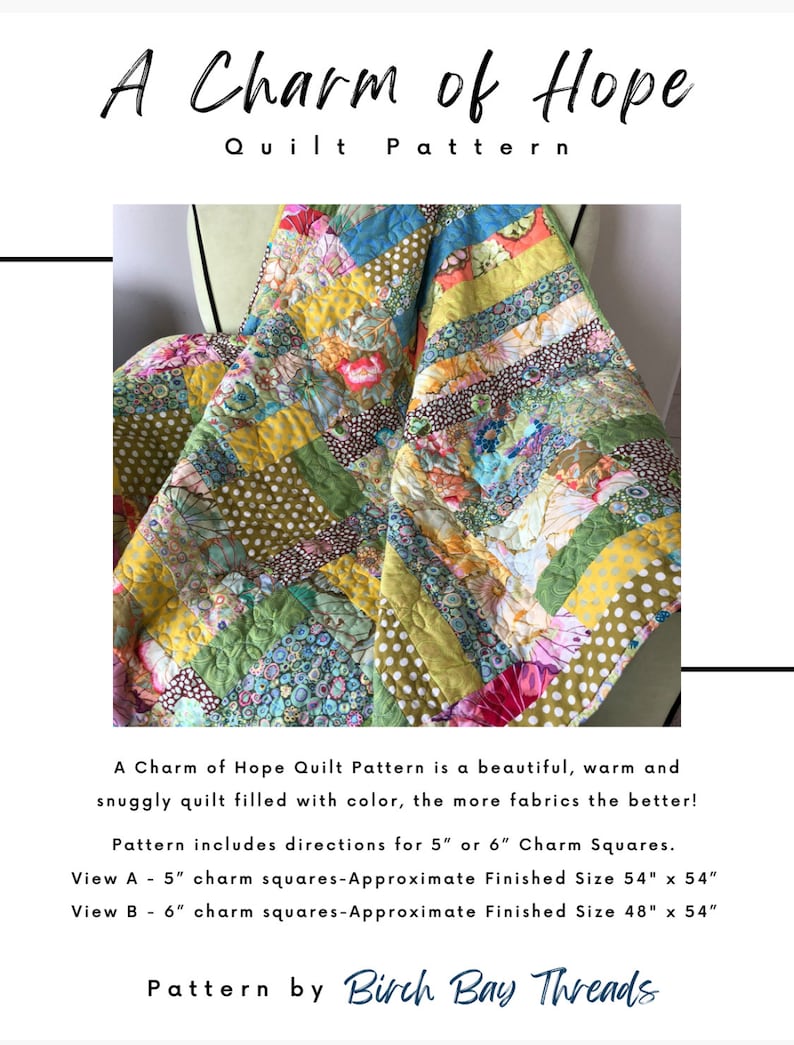 A Charm of Hope Quilt Paper Pattern to Be Mailed - Etsy