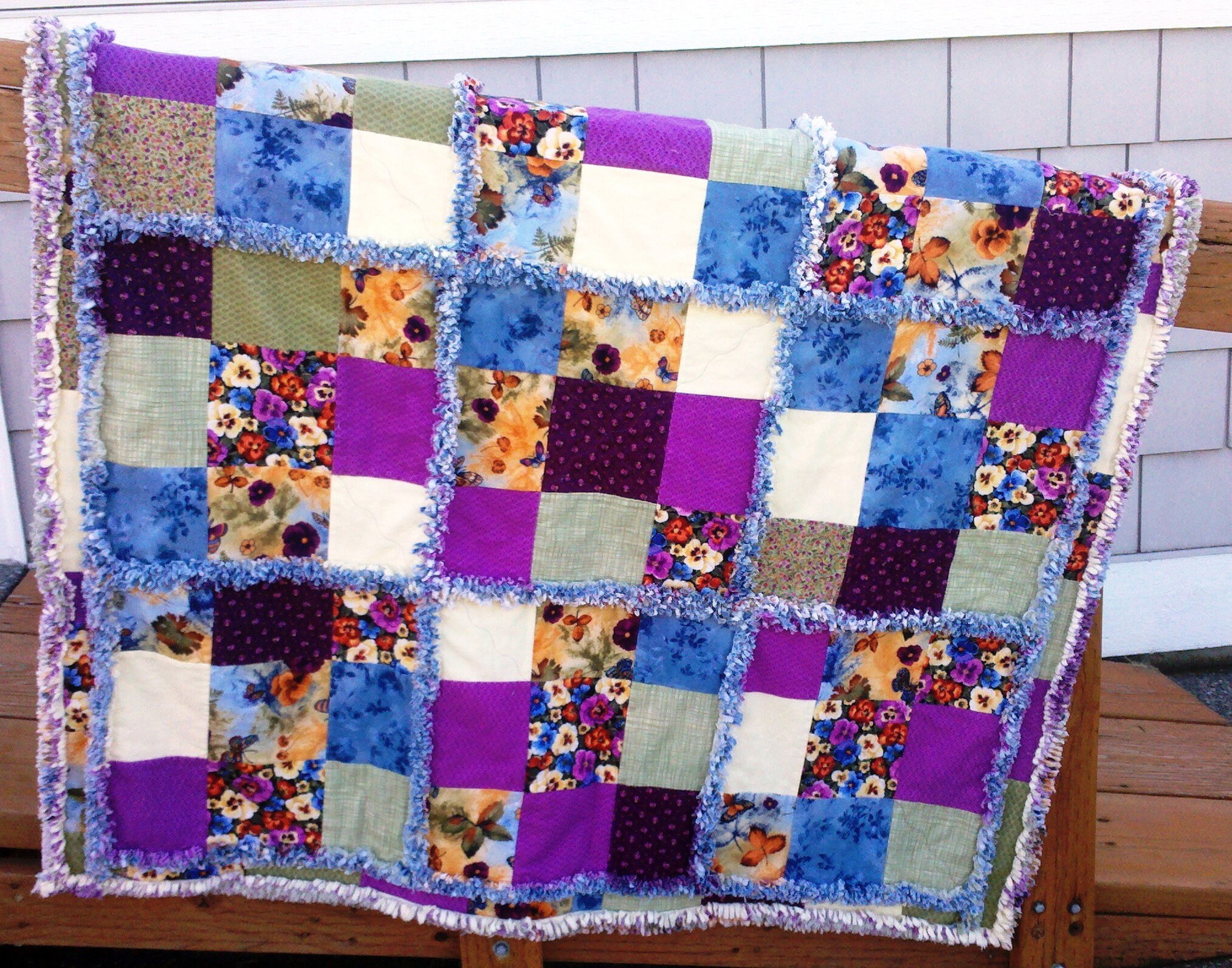 Fringed Garden Rag Quilt Pattern - Etsy