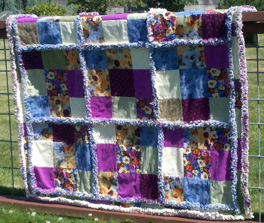 Fringed Garden Rag Quilt Pattern - Etsy