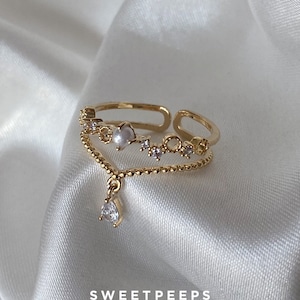 Crown Pearl Ring - Etsy