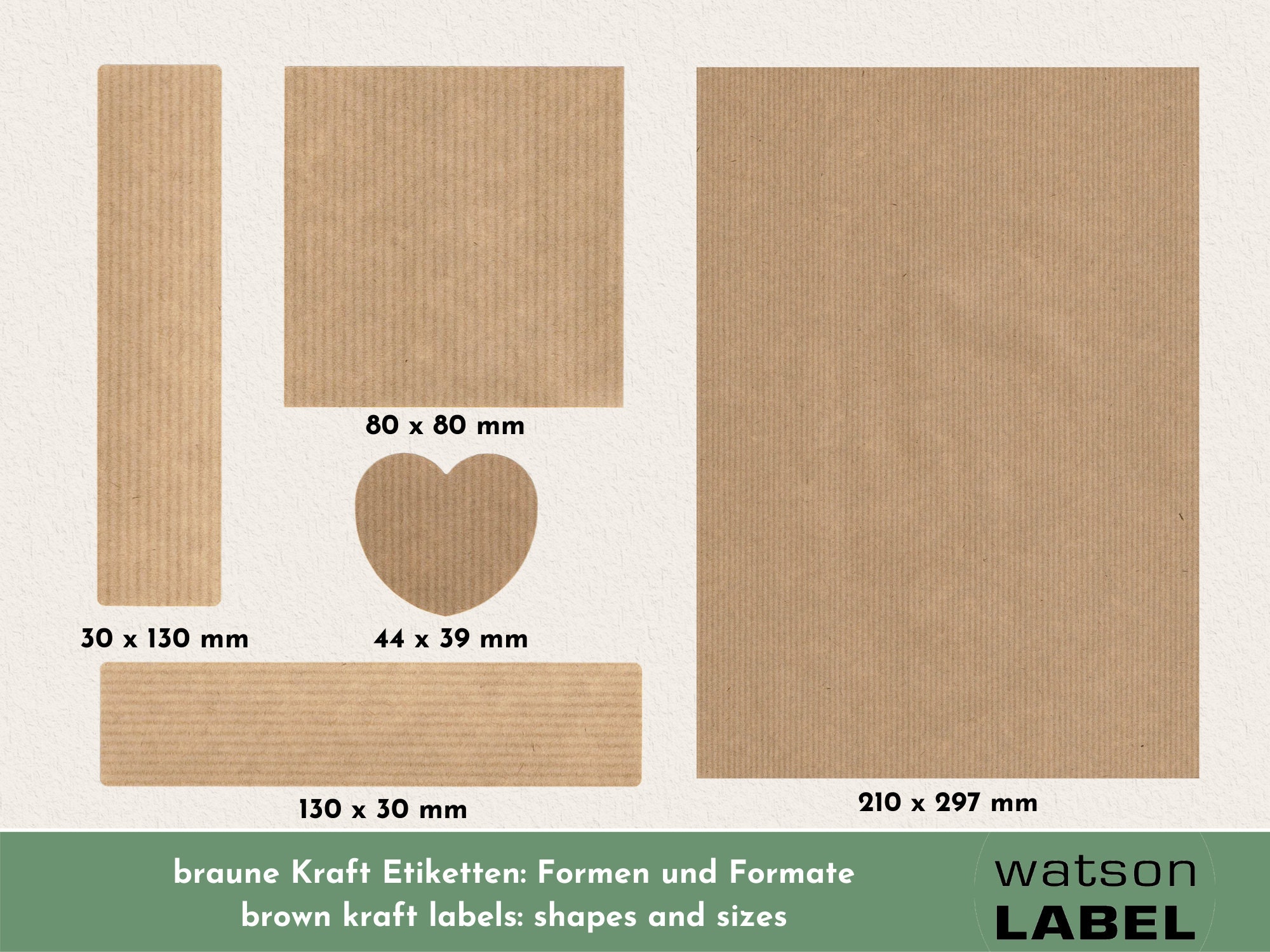 Brown Kraft Labels 50 X 20 Mm Printable - Etsy UK