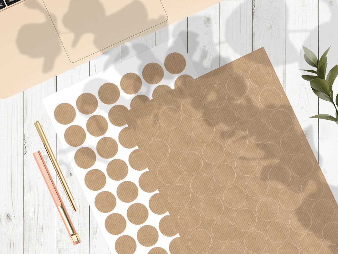 Round Kraft Paper Stickers 30 Mm on A4 Sheets - Etsy UK