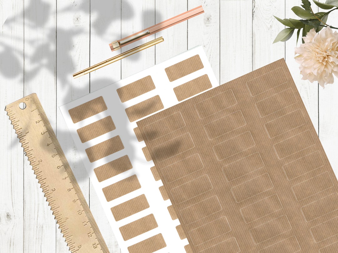 Brown Kraft Labels 50 X 20 Mm Printable - Etsy UK