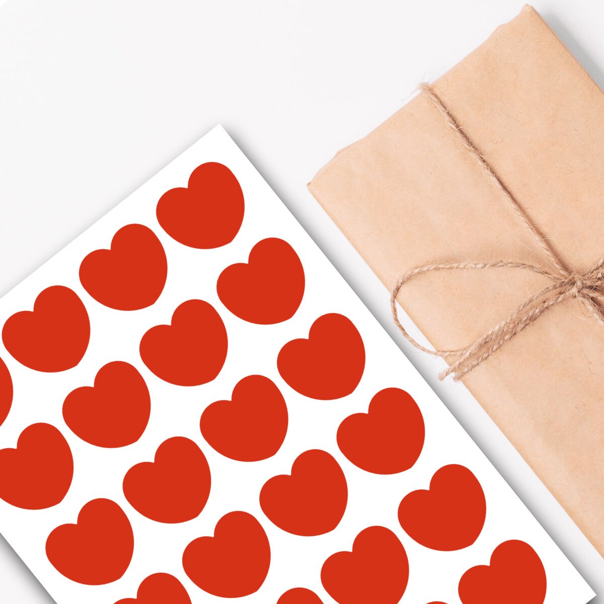 24 Heart Labels in 9 Fancy Colours - Etsy