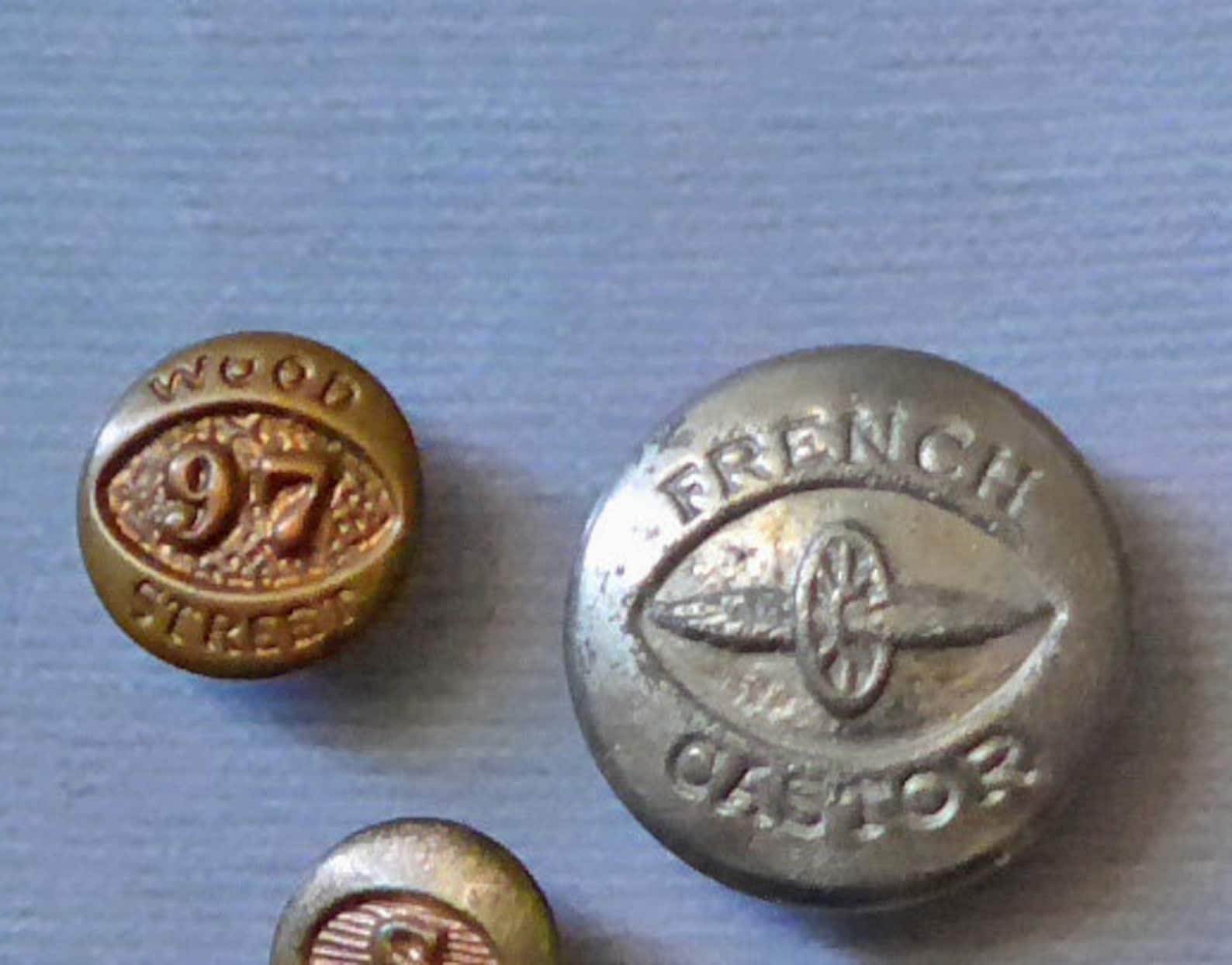 Glove buttons 6 different antique/vintage. French Castor/97 | Etsy