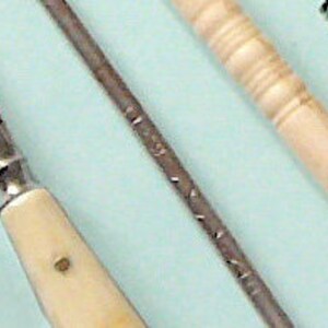 Sewing Box/workbox Tools, 3 Different, Antique. Bone Brodder/fid ...