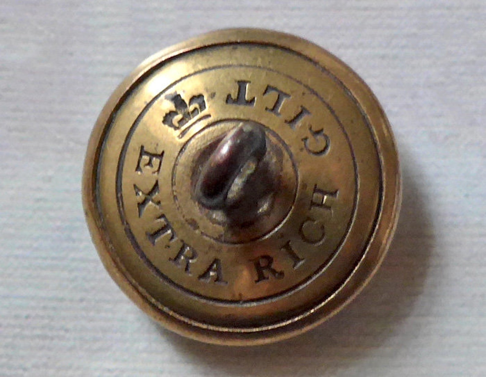 Golden Age Button Antique. A Floral Design With a Background - Etsy