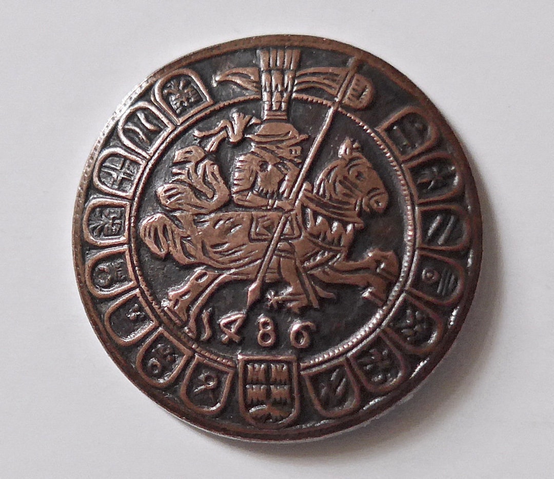 Austrian Knight Button, Vintage. Featuring a Knight on Horseback/date ...