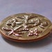 Golden Age Button, Antique, A Floral Sprig Design With a Linear ...